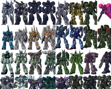 Zeon Mobile Suits List