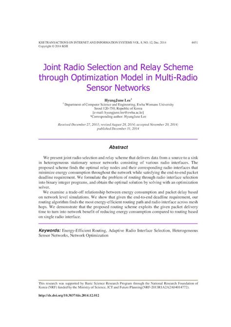 pdf joint radio selection and relay scheme through 4454 hyungjune lee joint radio