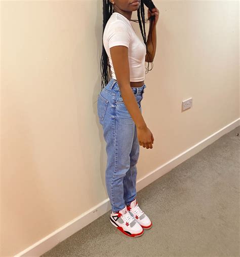 Jordan 4 Fire Red Outfit 4s Outfit Swag Outfits For Girls