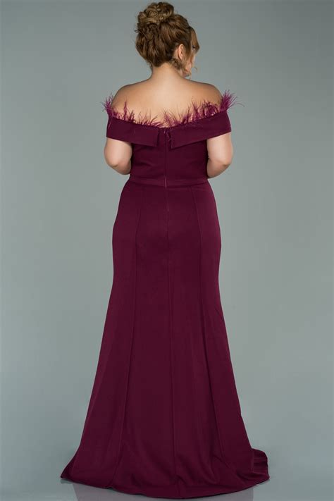 Robe Grande Taille Longue Rouge ABU1459 Abiyefon