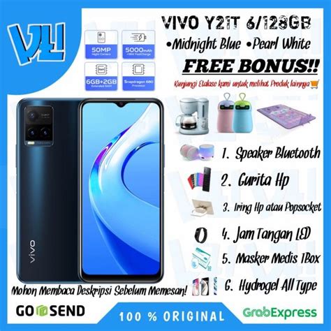 HP Vivo Y21T Y21 T Ram 6GB 2GB Extended Rom 128GB Garansi Resmi