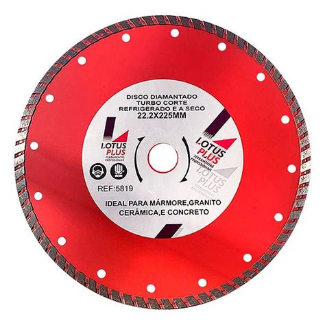 Disco De Corte Diamantado Turbo Cer Mica E Concreto Polegadas Mm X