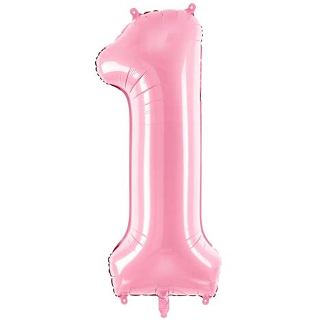 Balon foliowy CYFRA 1 RÓŻOWY duży 86 cm na HEL na urodziny 9076524583