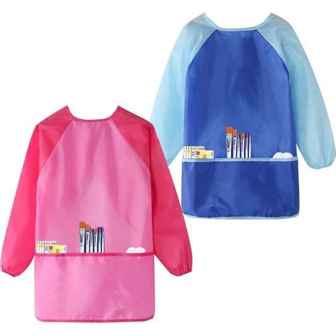 Blouse Peinture Enfant Imperméable Tablier de Peinture Enfant Blouses