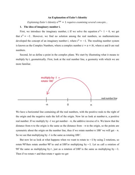 An Explanation Of Euler S Identity Explaining Euler S Identity