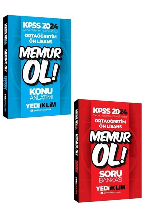 Yediiklim Yayınları 2024 KPSS Ortaöğretim Önlisans Memur Ol Konu Soru