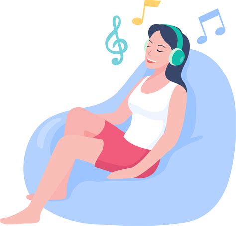 Woman Listening To Music Png