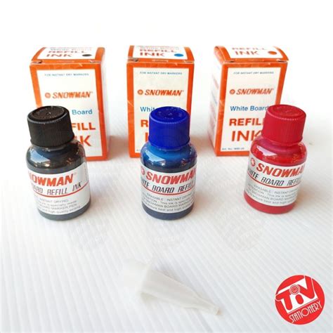 Jual Tinta Spidol Papan Tulis Snowman Whiteboard Refill Ink WBI 20