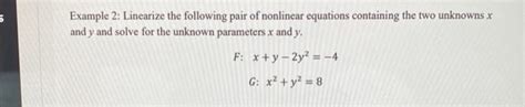 solved example 2 linearize the following pair of nonlinear