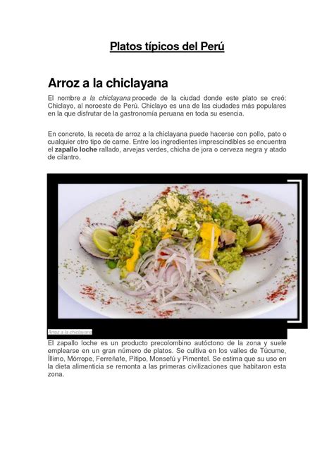 Relajarse Claro Masaje Recetas De Platos Tipicos Del Peru Vigilancia
