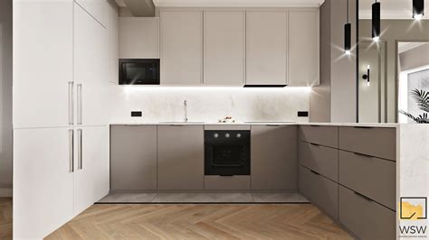 beżowa kuchnia modern classic Classic kitchen cabinets Kitchen