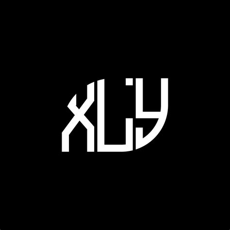 diseño del logotipo de la letra xly sobre fondo negro concepto de