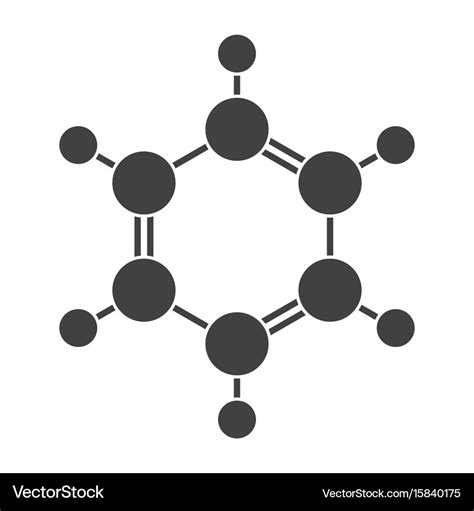 Benzene Molecular Model Royalty Free Vector Image