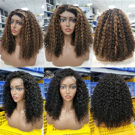 Hd Lace Full Virgin Brazilian Human Hair Wigs Deep Wave Curly