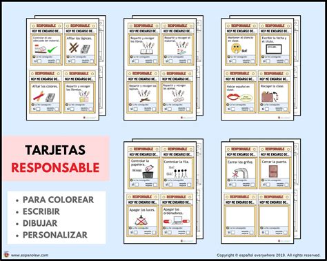 Rutina del responsable para clase de español Cómo enseñar espaol a