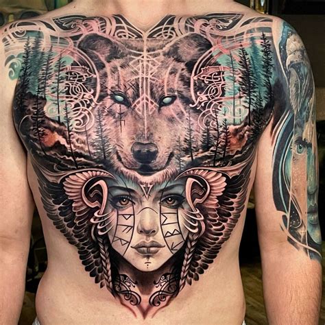 17 Chest Piece Tattoo Ideas That Will Blow Your Mind