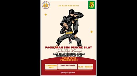 Live Pagelaran Pencak Silat Haul Desa Harlah Perguruan Pencak Silat