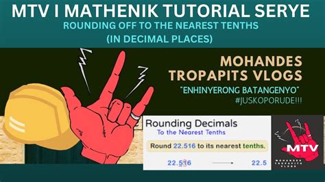ROUNDING OFF TO THE NEAREST TENTHS IN DECIMAL PLACES I MATHENIK