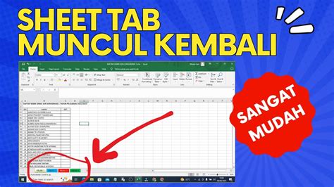 Cara Mengatasi Sheet Excel Yang Hilang Di Windows 10 YouTube