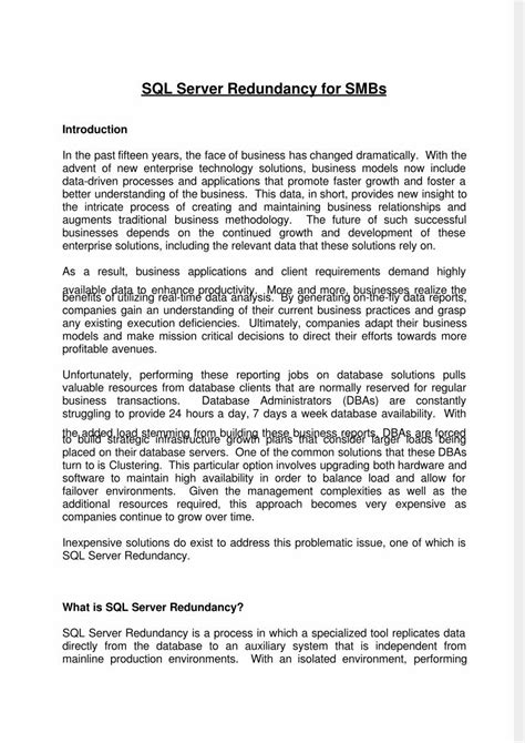 pdf sql server redundancy for smbs dokumen tips