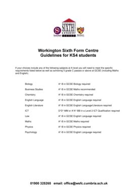 Fillable Online Wsfc Cumbria Sch Workington Sixth Form Centre
