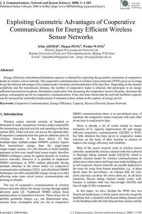 exploiting geometric advantages of cooperative communications for energy efficient wireless