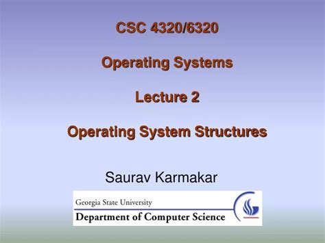 Ppt Csc Operating Systems Lecture Operating System