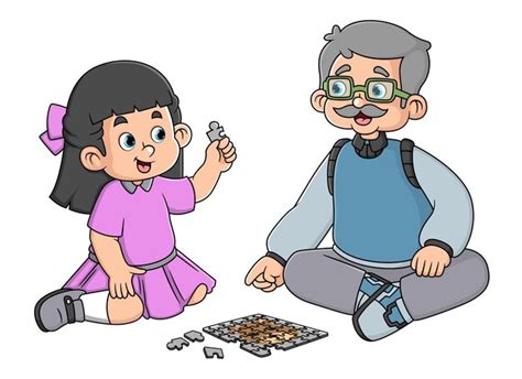 Vectores E Ilustraciones De Estimulacion Cognitiva Abuelos Para