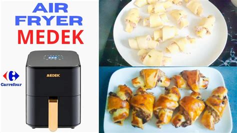 AIR FRYER MEDEK TEST CUISSON Croissants fourrés thon fromage airfryer