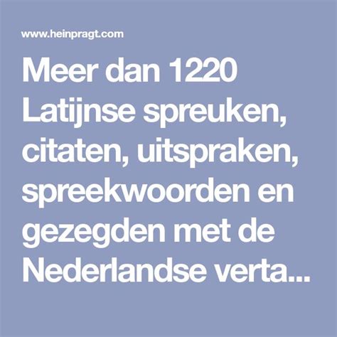 Meer Dan 1220 Latijnse Spreuken Citaten Uitspraken Spreekwoorden En