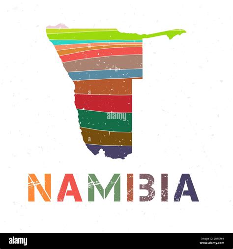 Diseño de mapa de Namibia Forma del país con hermosas ondas