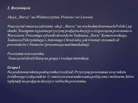 Scenariusz zajęć dla klas VII VIII Temat I wyszedłeś jasny synku