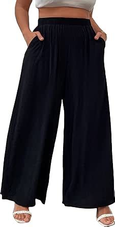 WDIRARA Pantalones casuales con bolsillos y cintura elástica y pierna