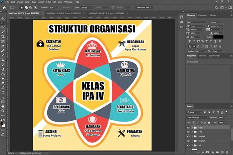 Cara Membuat Struktur Organisasi Keren Di Adobe Photoshop