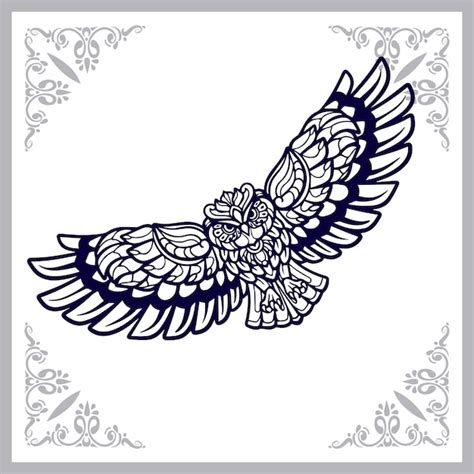 Premium Vector Owl Bird Mandala Arts Isolated On White Background
