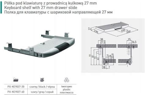 Gtv Szuflada Półka Pod Klawiaturę Szara Wysuwana Ceny i opinie Ceneo pl