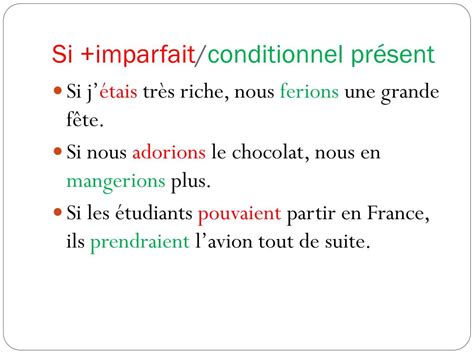 IMPARFAIT ET CONDITIONNEL PRÉSENT