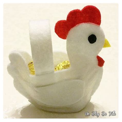 Diy Vid O Panier Poule En Feutrine Pour P Ques Feutrine Paques