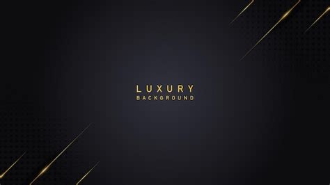 Fundo Preto Elegante Abstrato Moderno Linha De Ouro Brilhante Tema