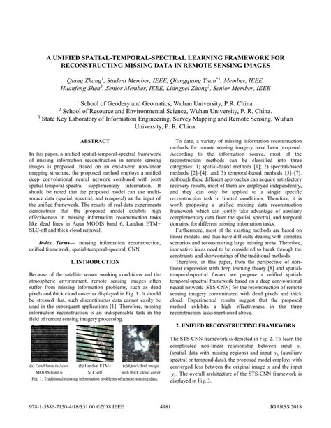 pdf a unified spatial temporal spectral learning framework for reconstructing missing data in