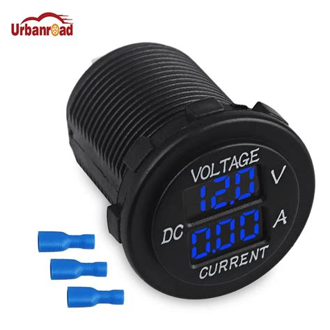 Waterproof 12V 24V Car Boat Motorcycle LED Digital Voltmeter Ammeter