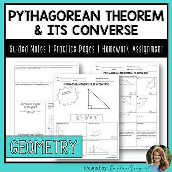Pythagorean Theorem Converse Worksheets