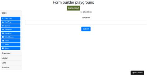 React Form Builders Playground Codesandbox