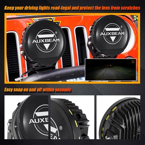 Auxbeam Inch Led Round Driving Light Pcs W Lumens