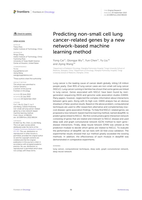 [pdf] predicting non small cell lung cancer related genes by a new network based machine