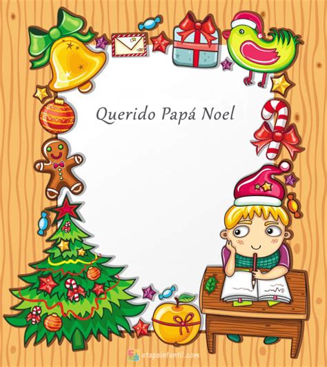Carta para Papá Noel 7 modelos para imprimir gratis y rellenar Etapa