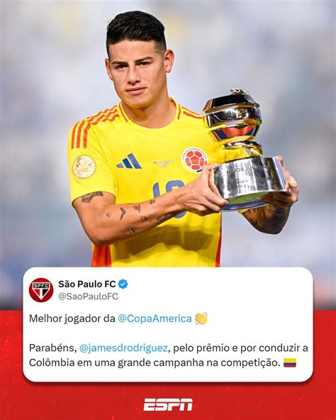 Reconhecimento Melhor Jogador Da Copa Am Rica James Rodr Guez