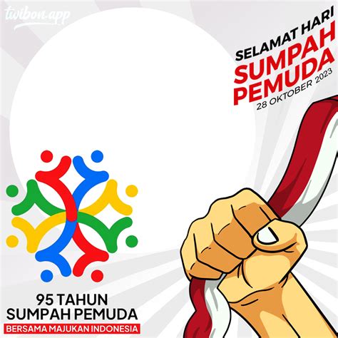 Twibbon Hari Sumpah Pemuda 28 Oktober 2023 PNG