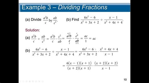 precalculus addition subtraction product and quotient of algebraic fractions youtube