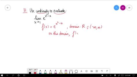 solved use continuity to evaluate the limit limx →1 e x 2 x numerade